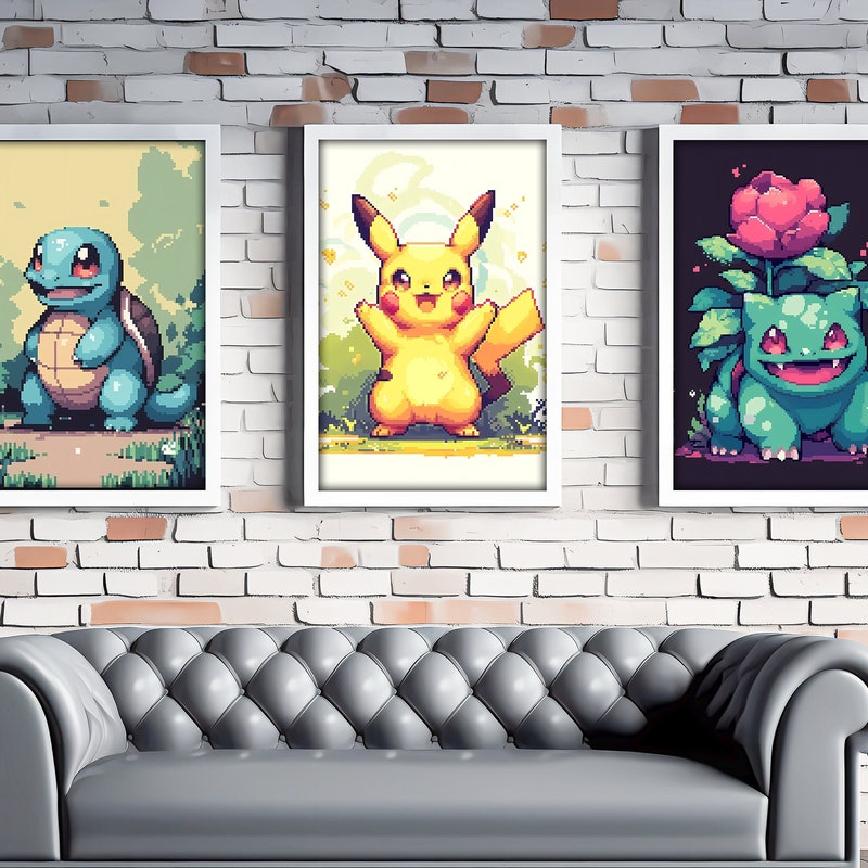 Pixel Art Posterized - Etsy