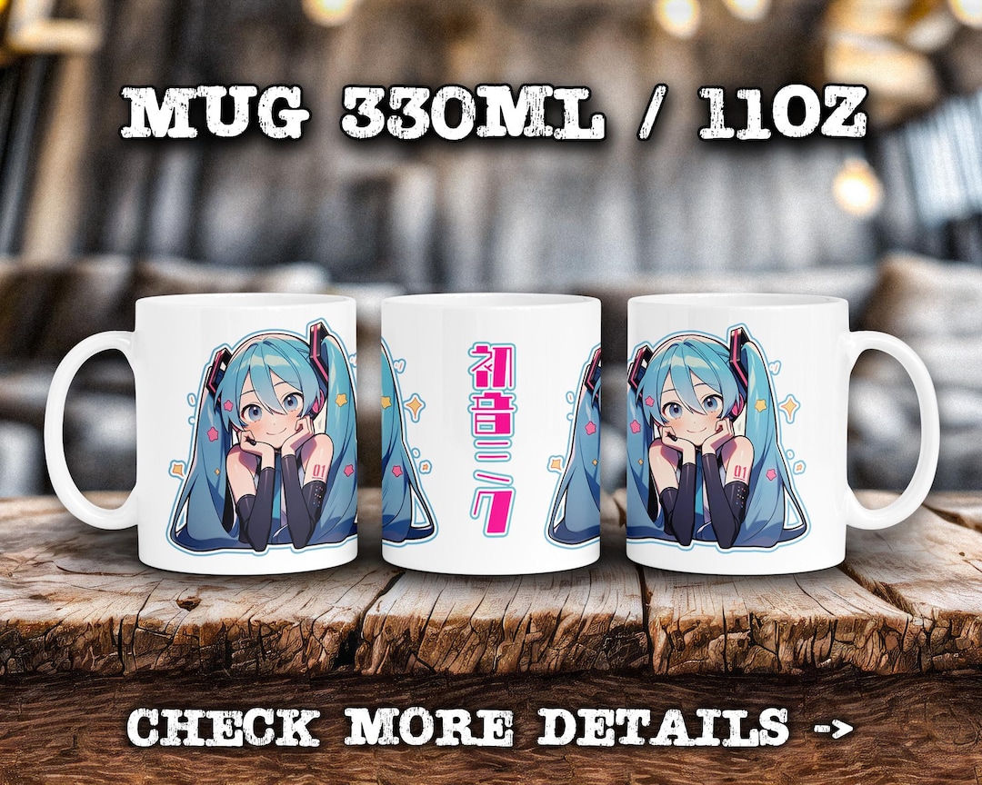 Popular Anime Virtual Singer Idol Mug, Glossy Coffee Cup, Anime Fan ...