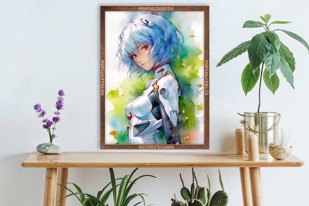 Popular Mecha Anime Pilot Girl Poster - Watercolor Wall Decor Art Print ...