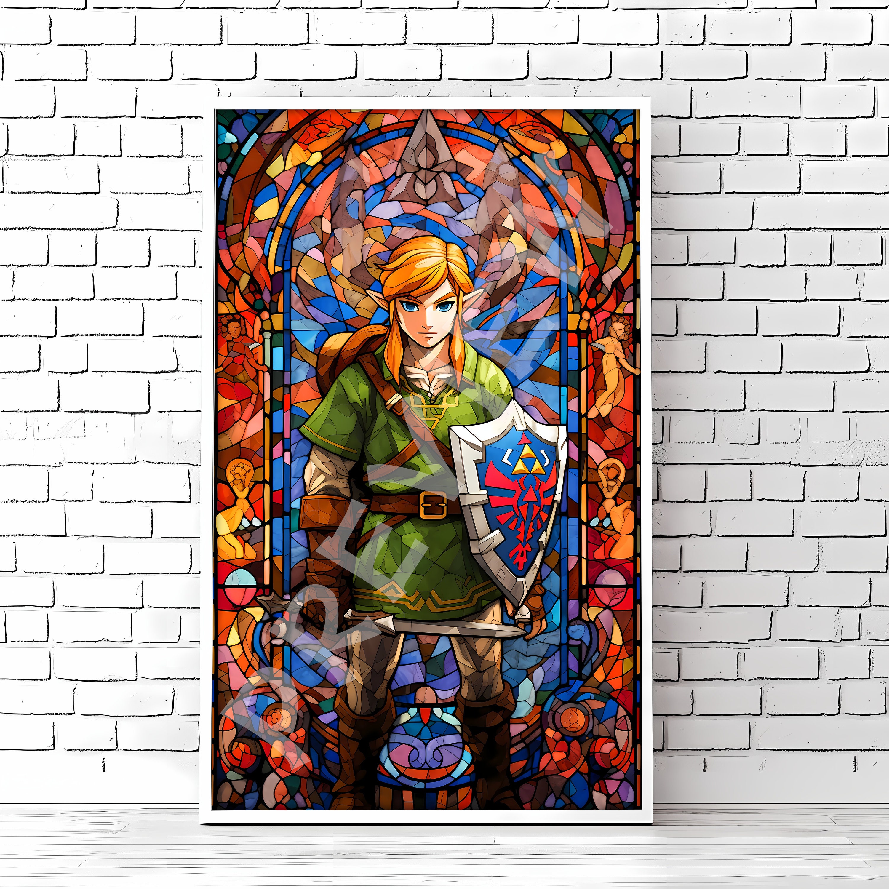 Poster Set of 2 Popular Game Legend Adventure - Stained Glass Poster ...