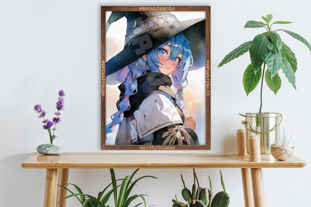 Popular Isekai Anime Girl Poster Magic - Watercolor Wall Decor Art ...