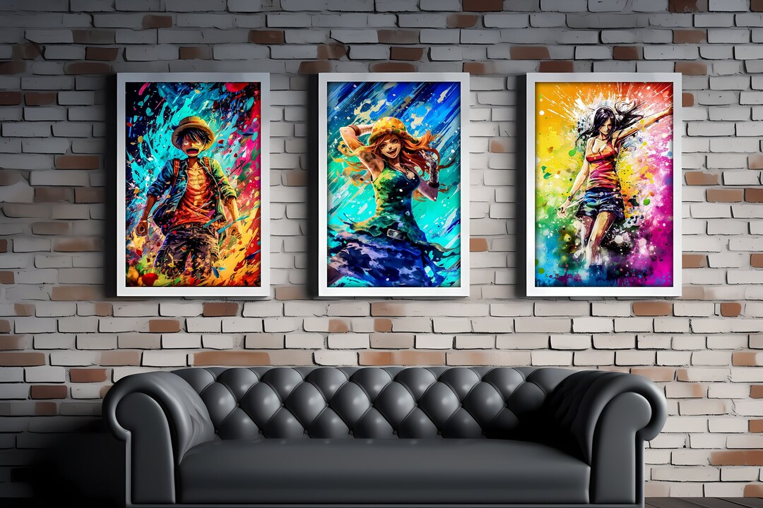 Poster Set of 3 Popular Anime Adventurers Character - Etsy