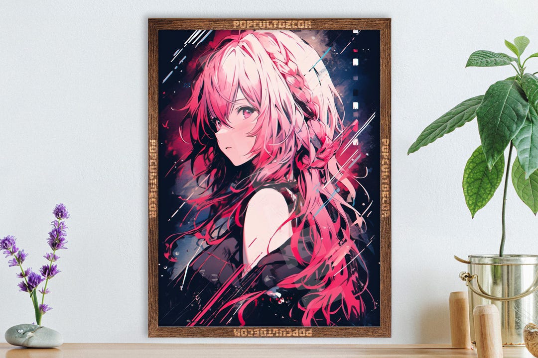 Popular Japanese Virtual Idol Anime Girl Poster - Colorful Print, Waifu ...