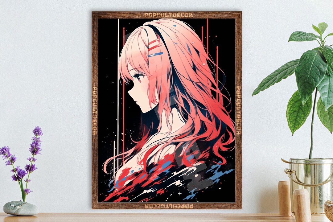 Popular Japanese Virtual Idol Anime Girl Poster - Colorful Print, Waifu ...