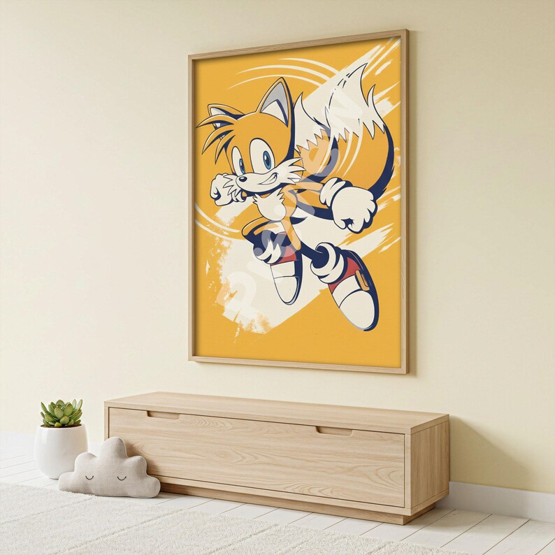 Sonic Minimal Poster Set of 8, Gallery Wall Art, Shadow, Kids Room, - Etsy