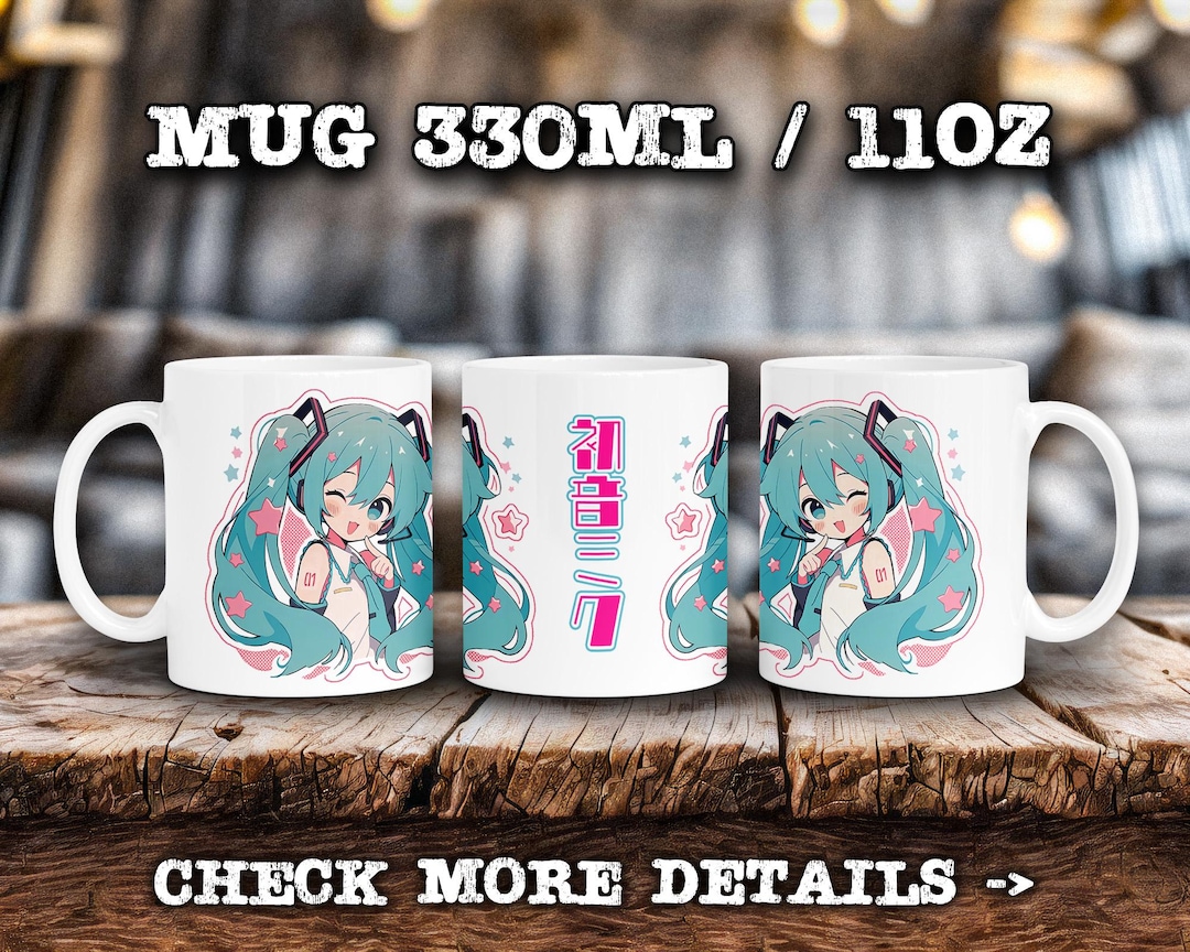 Anime Virtual Idol Mug, Miku Coffee Cup, Anime Fan, 11oz 330ml ...