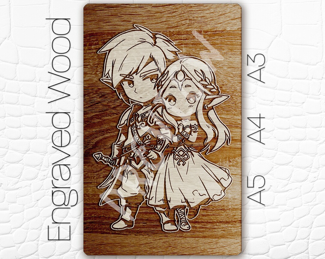 Wooden Poster Popular Princess Adventure Game Engraved Art, Wooden ...