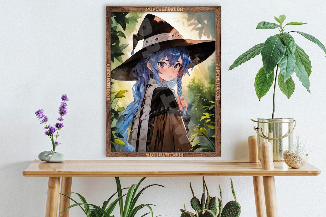 Popular Isekai Anime Girl Poster Magic - Watercolor Wall Decor Art ...