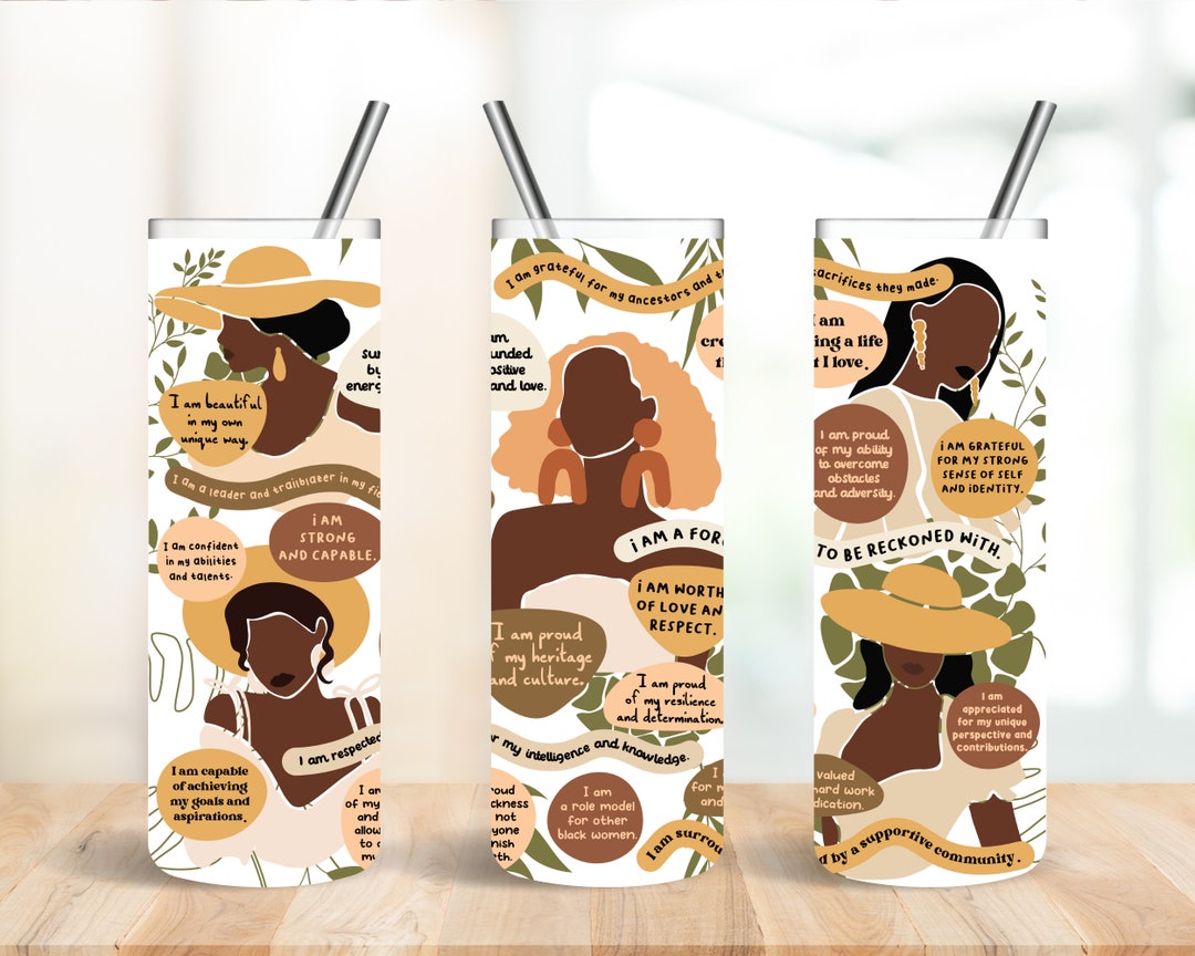 BW Positive Affirmations Tumbler - Etsy