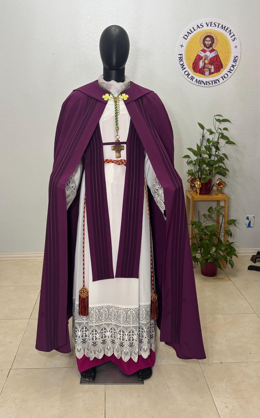 Purple Cope Chasuble and Stole Set (mone) - Etsy