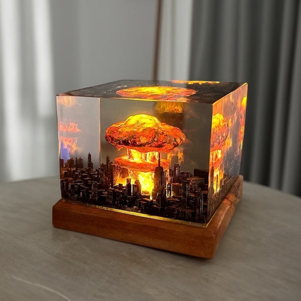 Atomic Bomb Resin Night Light - Etsy