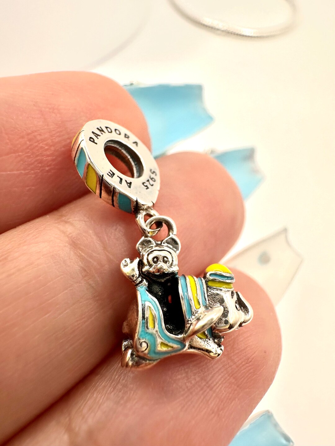 Pandora Disney Mickey Mouse on Dumbo Dangle Charm - Etsy