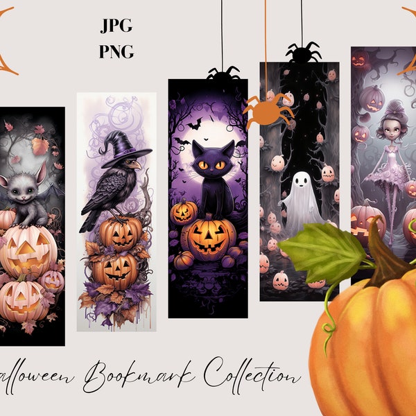 Printable Halloween Bookmarks - Etsy