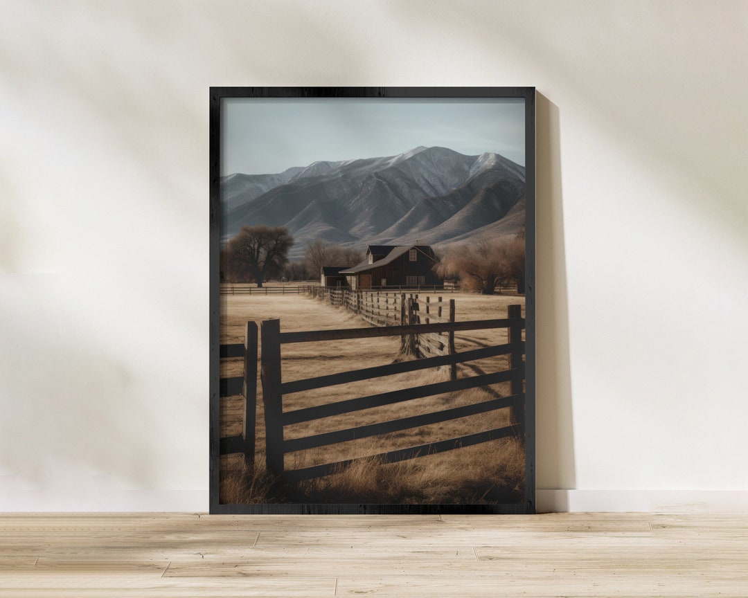 Horse Ranch Wall Art, Printable Wall Art, Farmhouse Aesthetic, Farm ...