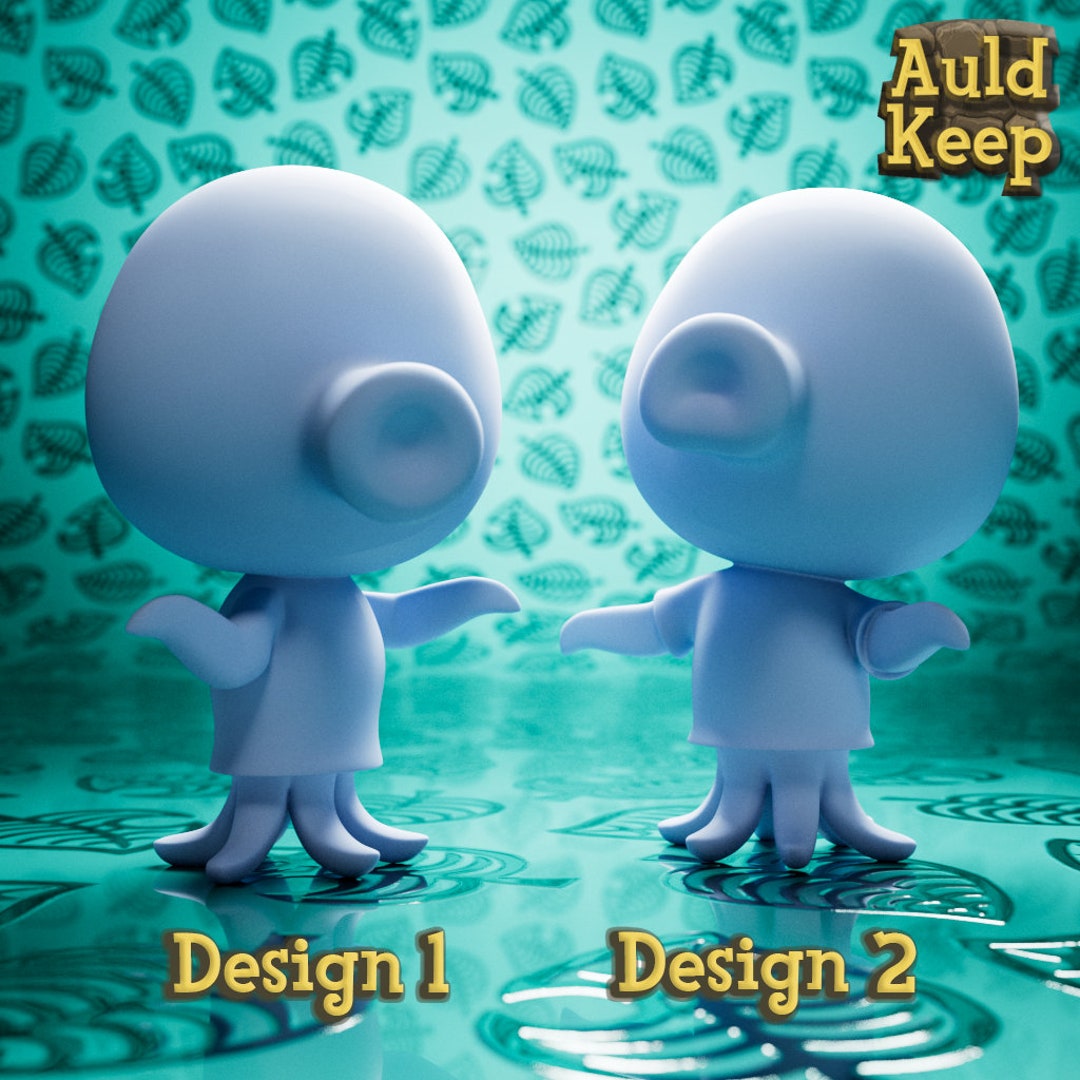 Animal Crossing: New Horizons // Octopus Villager 3D Printed Miniature ...