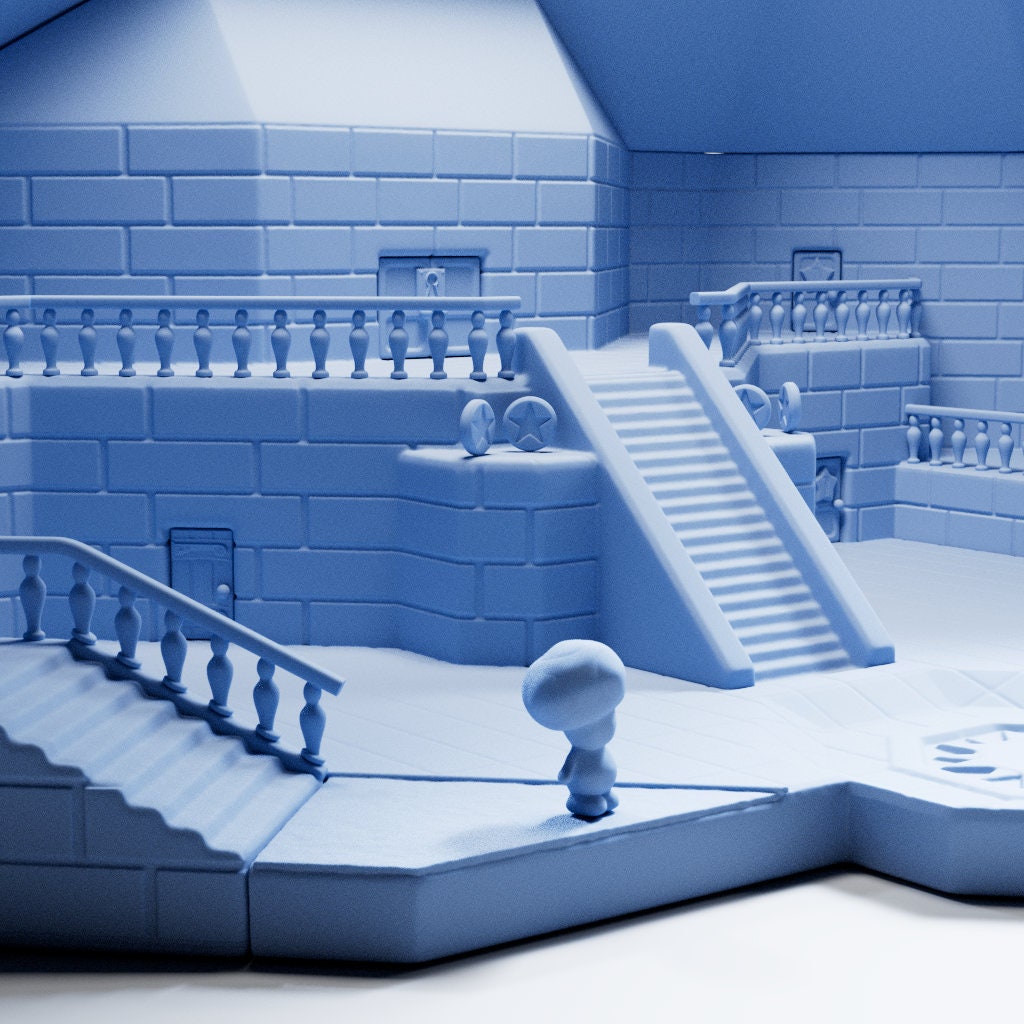 Super Mario 64 // Castle Foyer 3D Resin Print Diorama - Etsy