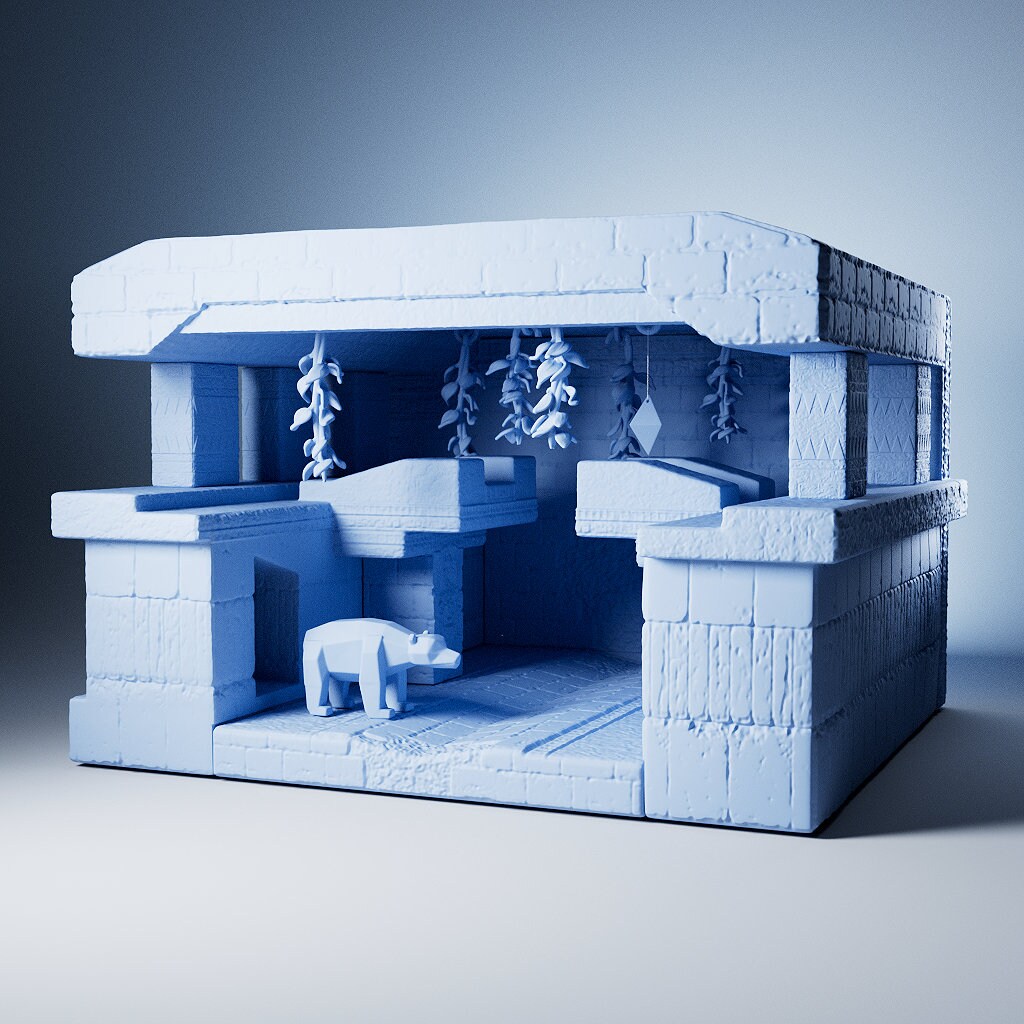 Tomb Raider I PSX // Caves Bear Pit Diorama 3D Print - Etsy