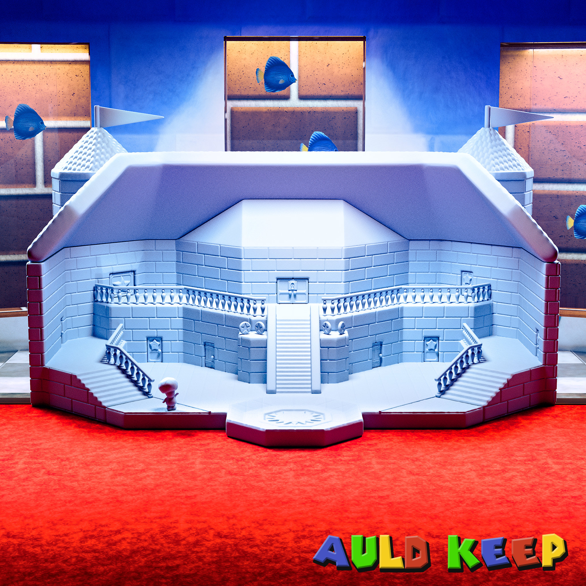 Super Mario 64 // Castle Foyer 3D Resin Print Diorama - Etsy