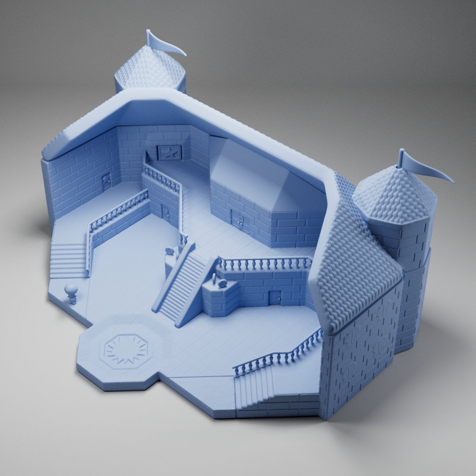 Super Mario 64 // Castle Foyer 3D Resin Print Diorama - Etsy