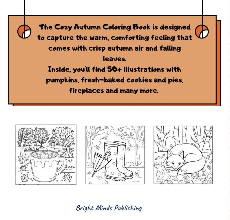 Cozy Autumn Coloring Pages for Kids - 30 Pages - Instant Download - Etsy