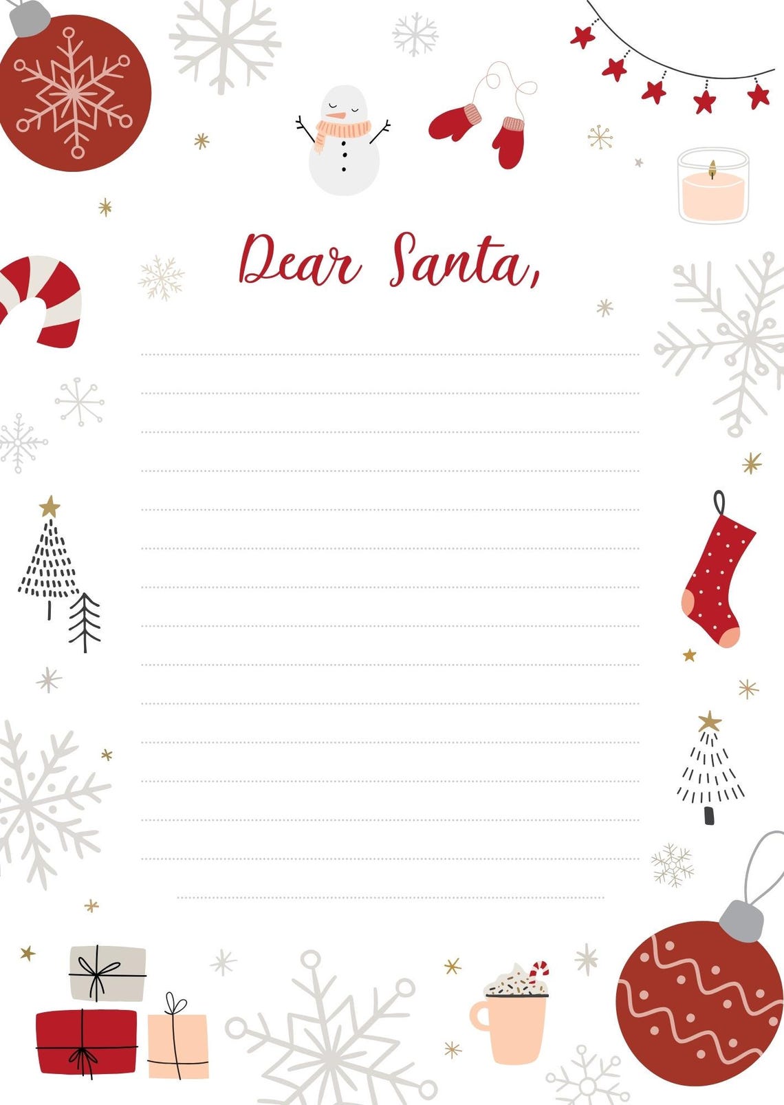 Unique Santa Letter Bundle - 5 Different Designs - Etsy