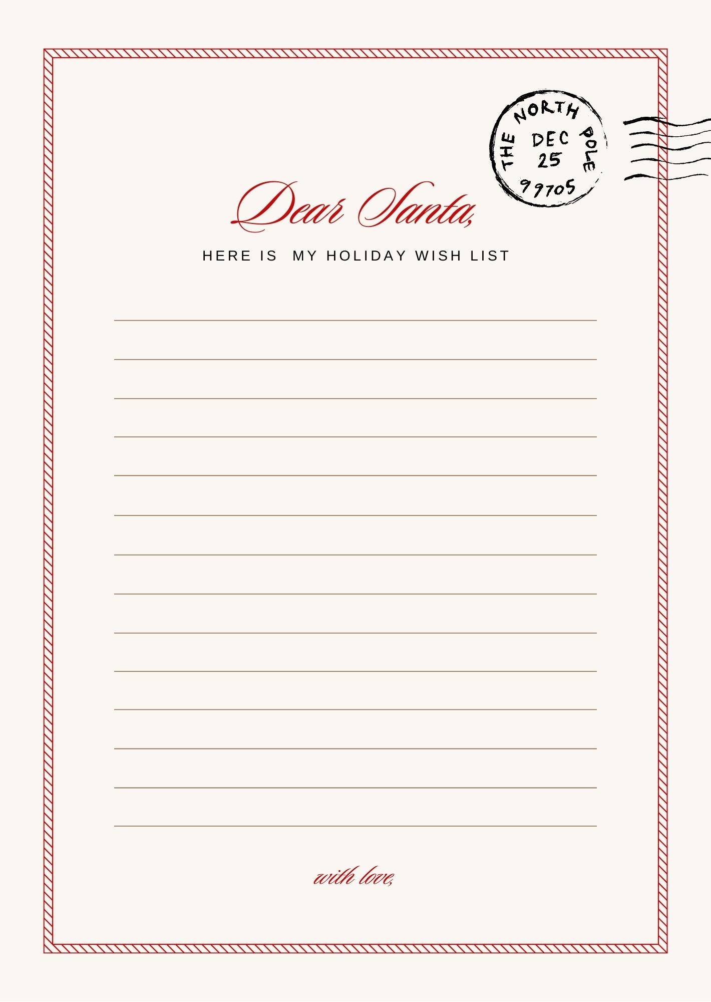 Unique Santa Letter Bundle - 5 Different Designs - Etsy