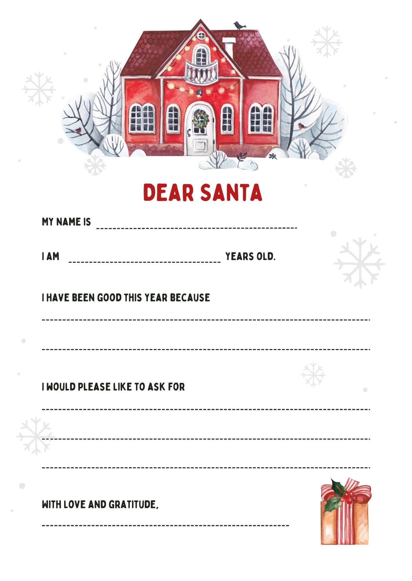 Unique Santa Letter Bundle - 5 Different Designs - Etsy