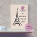 Eiffel Tower, Printable Photo PARIS Stunning Eiffel Tower Home Decor ...