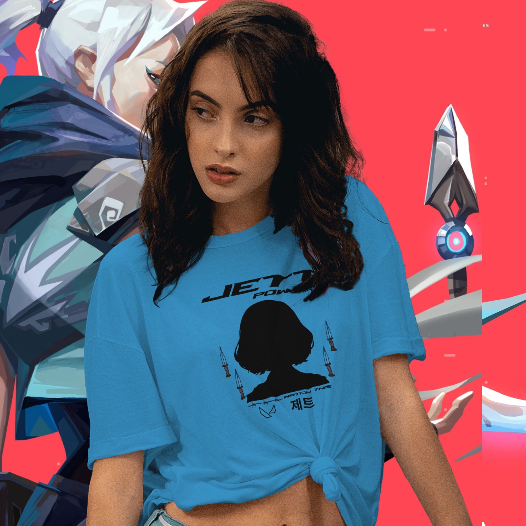 Valorant Jett Png Tshirt Jett Knife Gaming Png Valorant Agent Png T