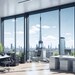 Paris Skyline Virtual Background: Professional Office Backdrop (digital ...
