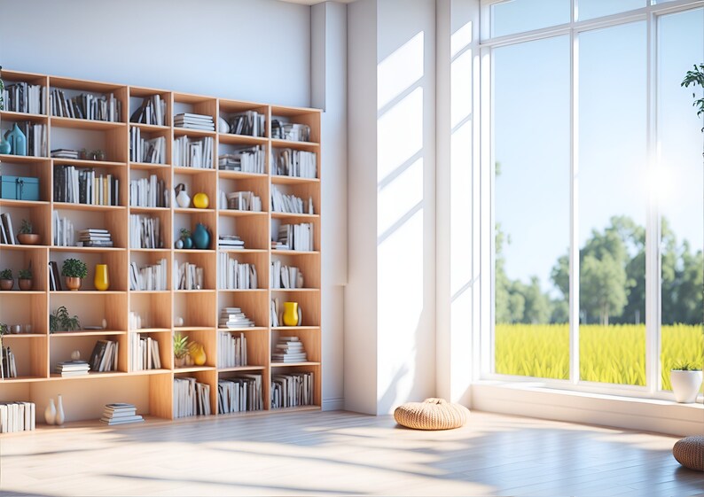 Modern Reading Room | Backdrop | Zoom Virtual Backgrounds | Office ...