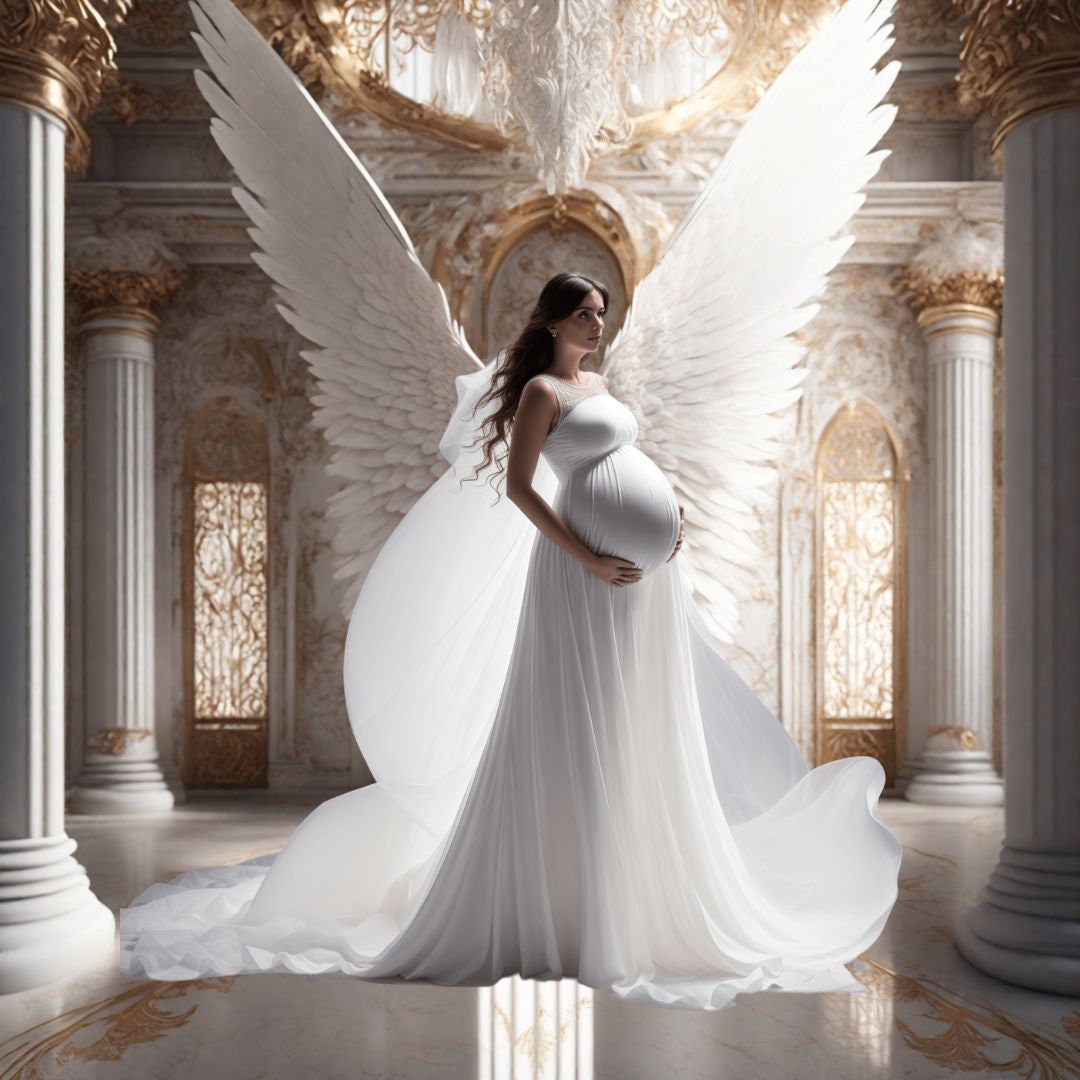 33 High-resolution Opulent Angel Wing Digital Backgrounds Maternity ...