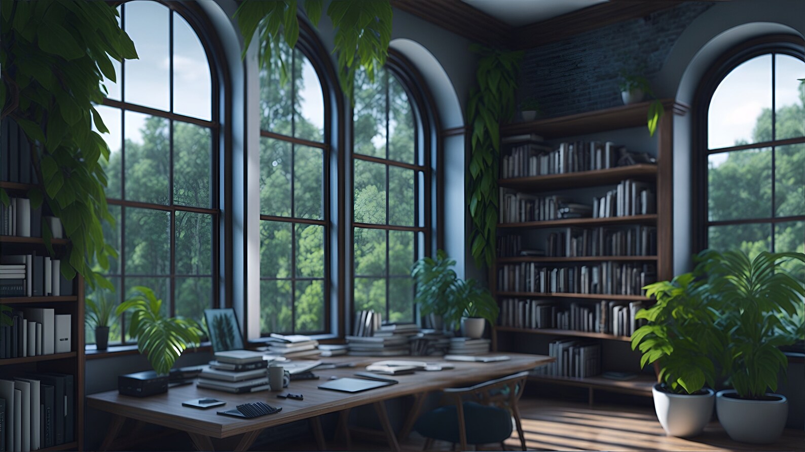 Reading Nook | Backdrop | Print | Zoom Virtual Backgrounds | Office ...