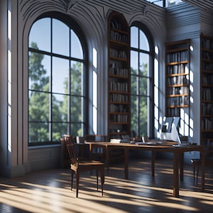 Library | Backdrop | Print | Art | Zoom Virtual Backgrounds | Office ...