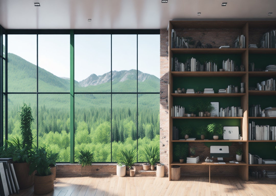 Reading Nook | Backdrop | Zoom Virtual Backgrounds | Office Background ...