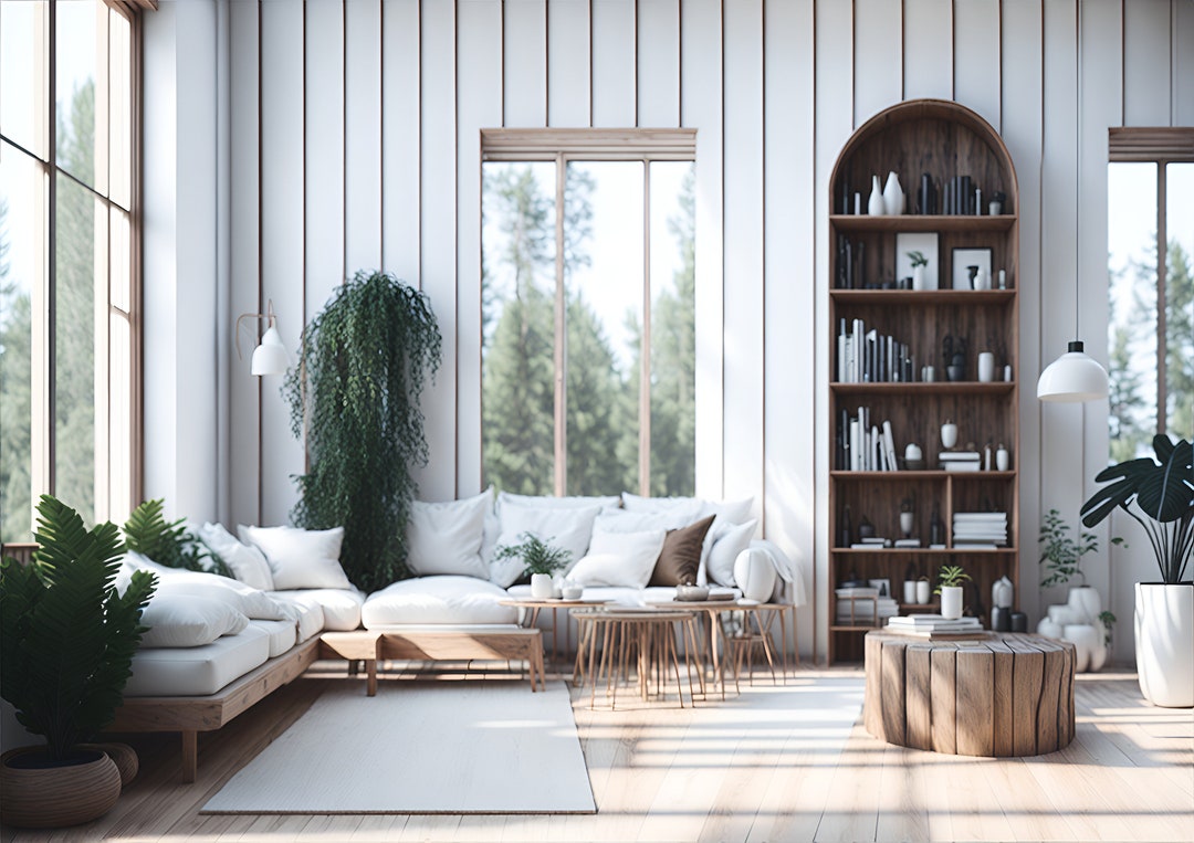 Modern Living Room | Backdrop | Zoom Virtual Backgrounds | Office ...
