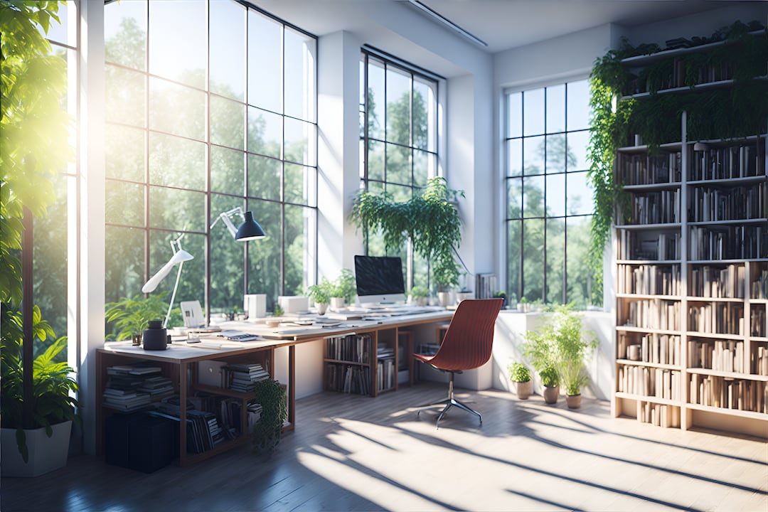 Nature Office | Backdrop | Zoom Virtual Backgrounds | Office Background ...