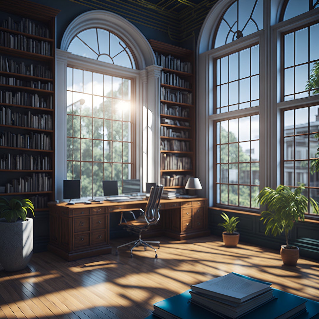 Reading Nook | Backdrop | Zoom Virtual Backgrounds | Office Background ...