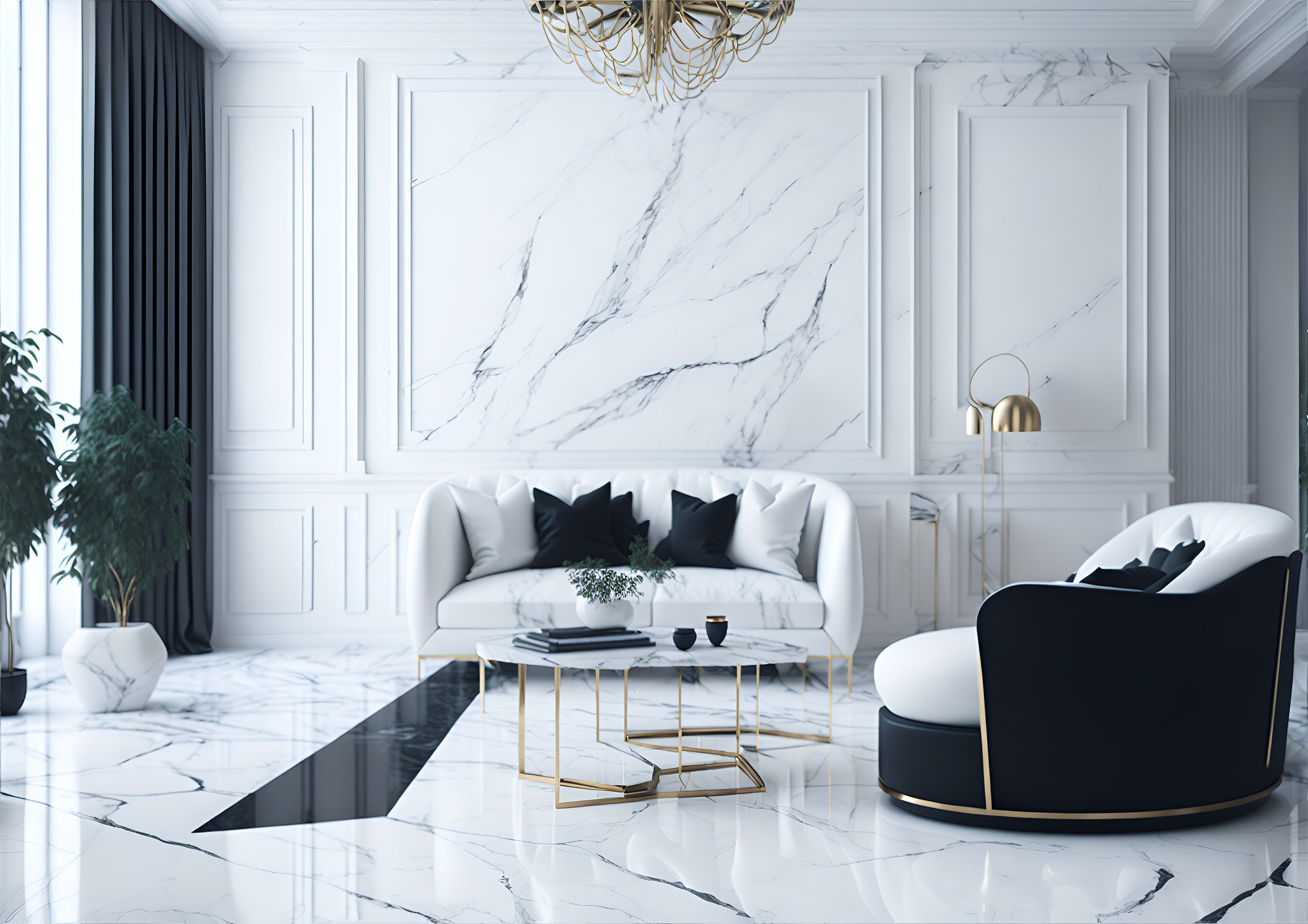 Modern Living Room | Backdrop | Zoom Virtual Backgrounds | Office ...