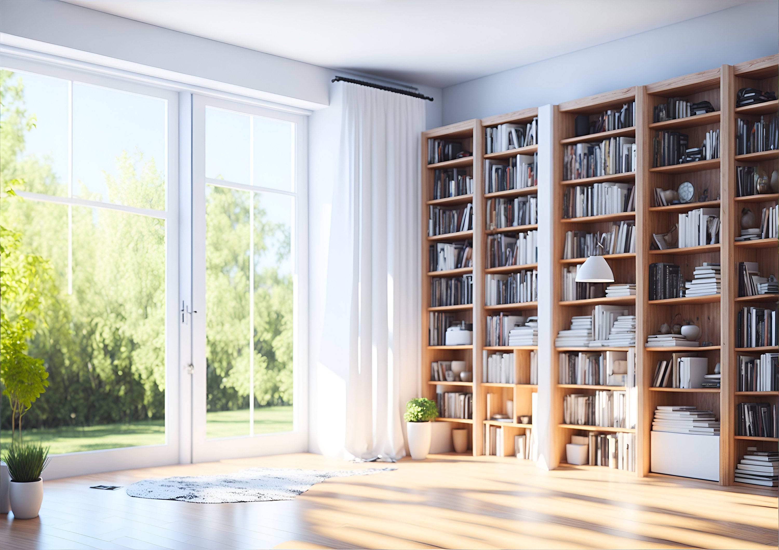 Reading Nook | Backdrop | Zoom Virtual Backgrounds | Office Background ...