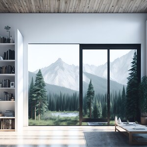 Mountain View Virtual Background: Reading Nook Backdrop (digital ...