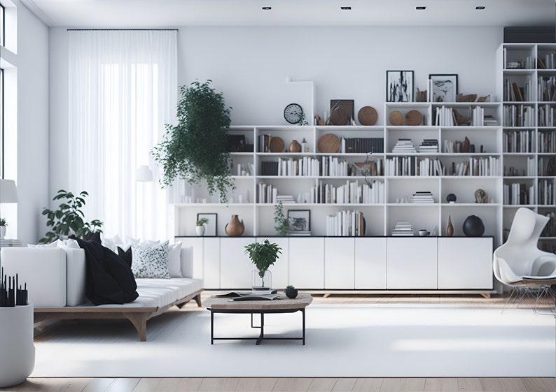 Modern Living Room | Backdrop | Zoom Virtual Backgrounds | Office ...