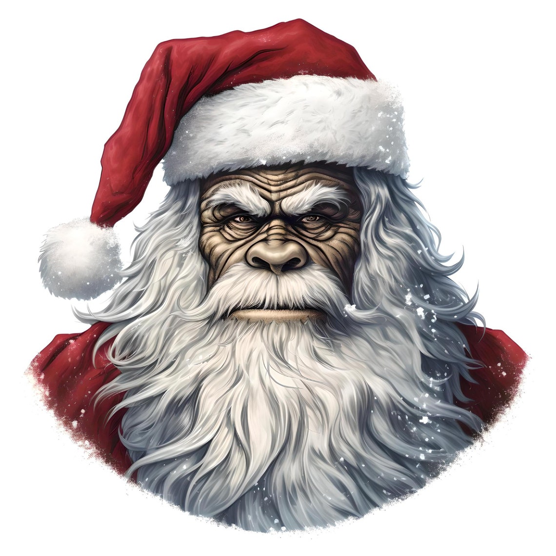 Yeti Santa Claus, Santa Yeti, Xmas Yeti, Abominable Snowman, 4000x4000 ...
