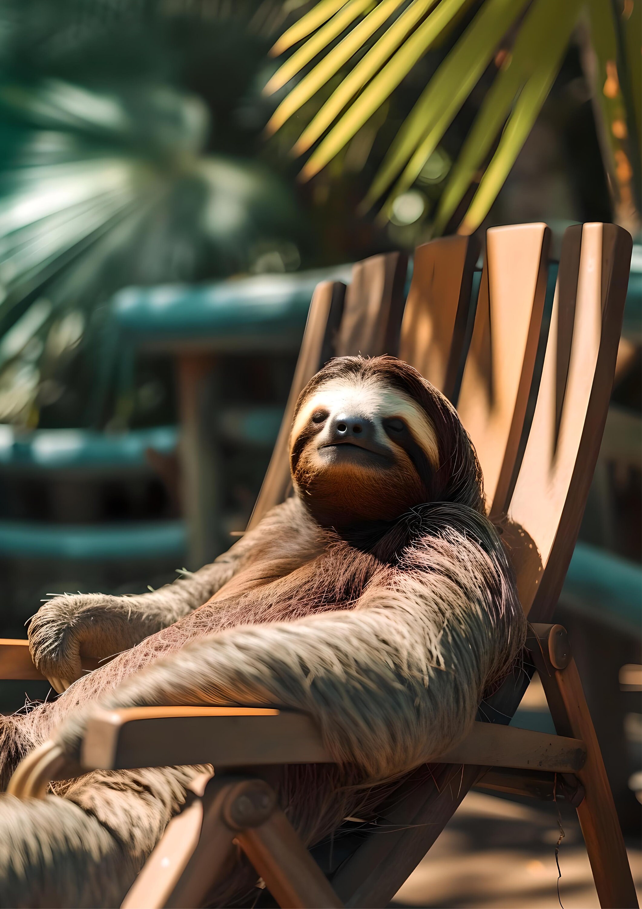 Relaxing Sloth Art Digital Print - A3 Portrait - PNG File - Digital ...