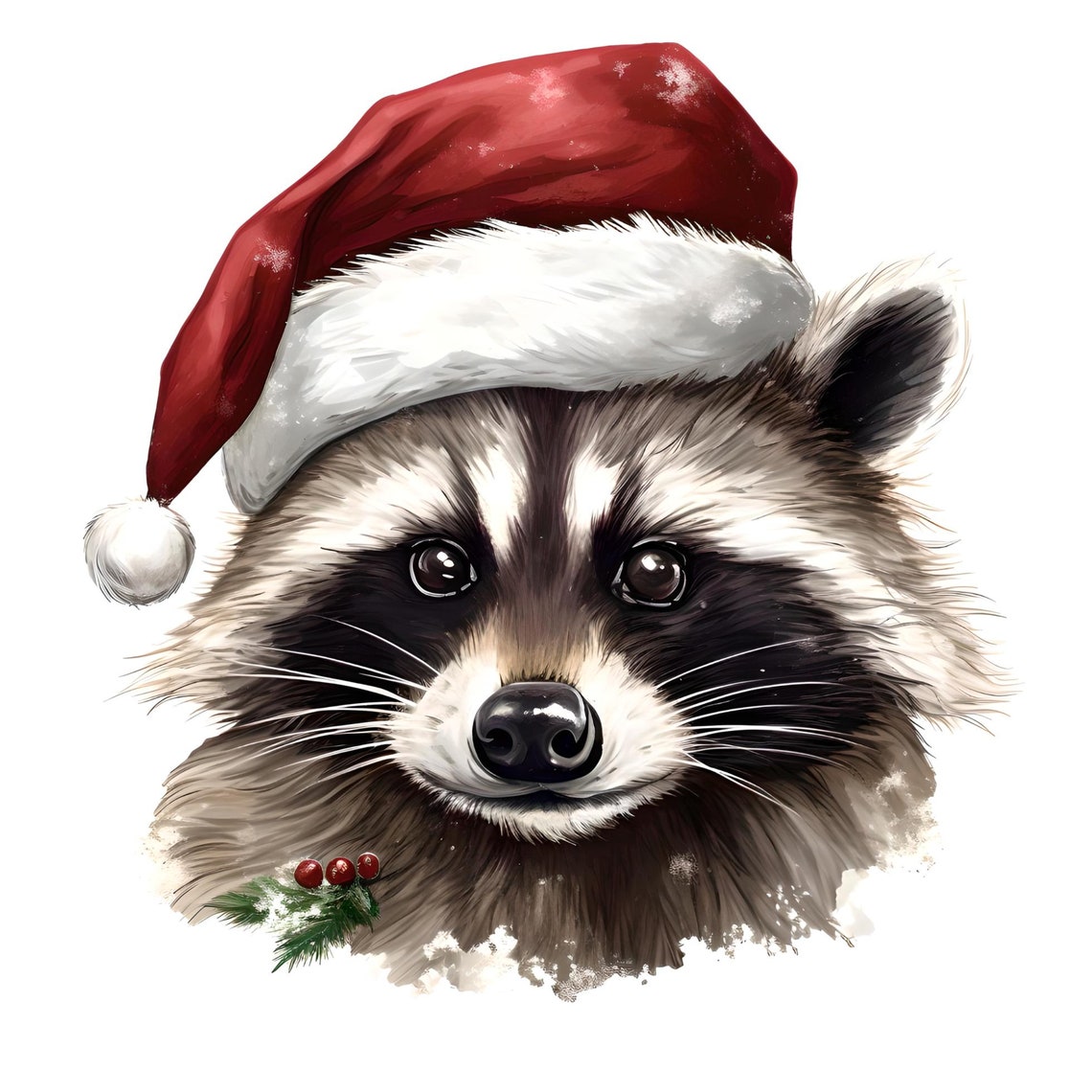 Raccoon Santa Claus, Santa Raccoon, Xmas Raccoon, 4000x4000 Pixels, PNG ...