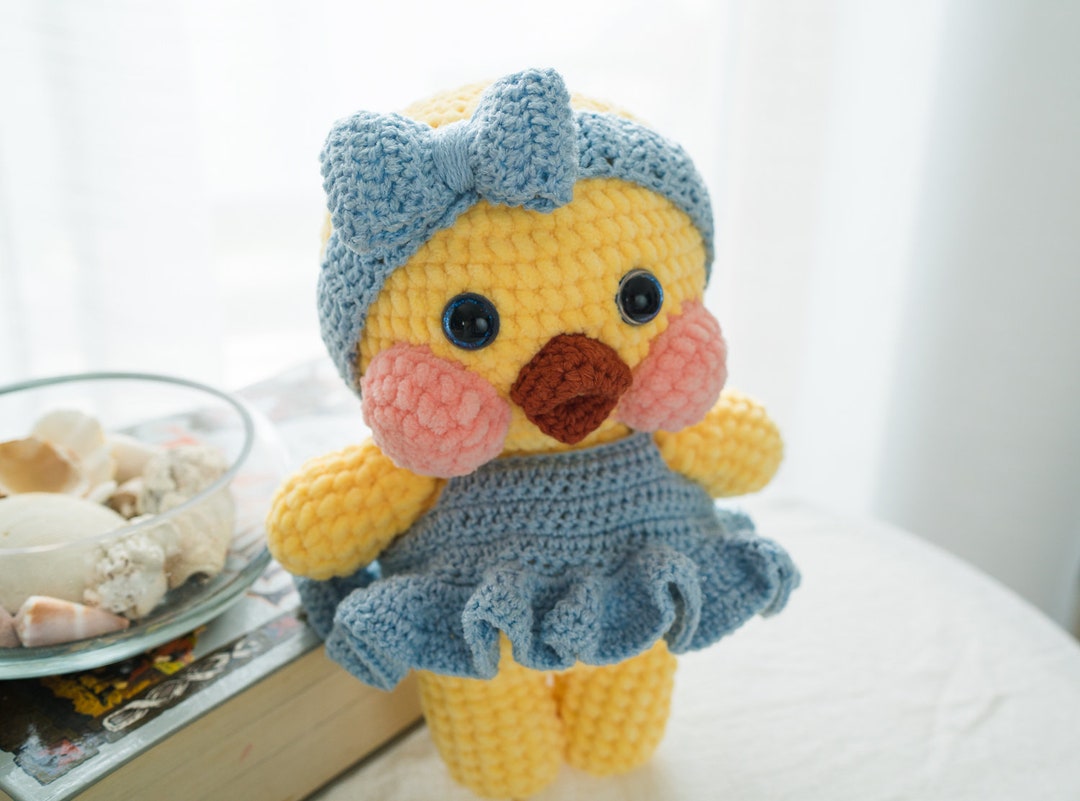 Croched Plush Toy Yellow Duck "lala-fanfan" - Etsy