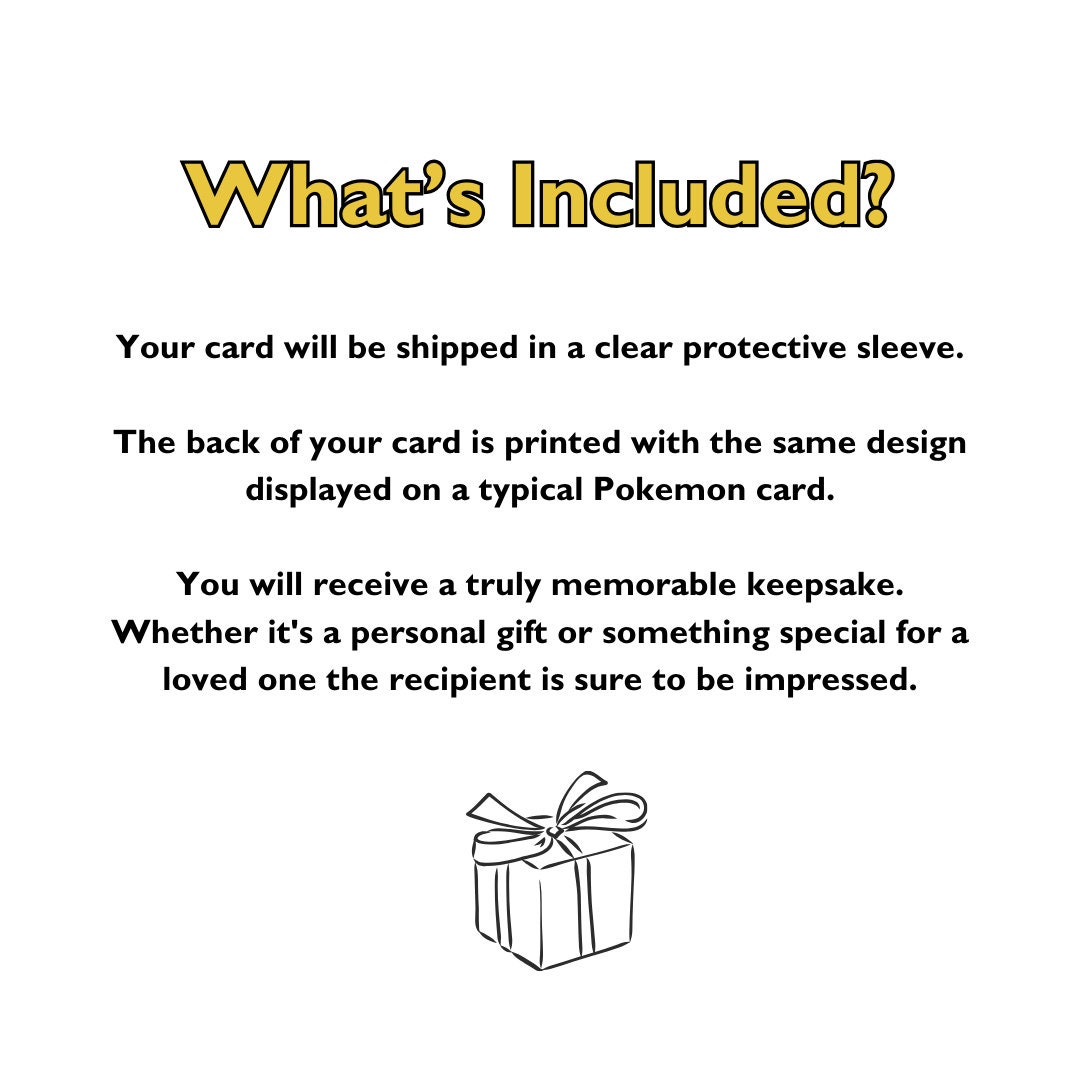 Custom Pokemon Card, Holographic, Turn Your Pet Into a Custom Pokemon ...