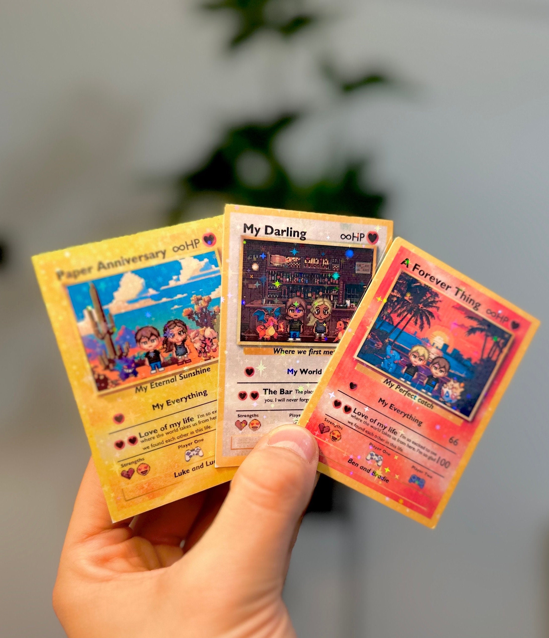 Personalisable Pokémon Anniversary Card, Custom Pokemon Card, Boyfriend ...