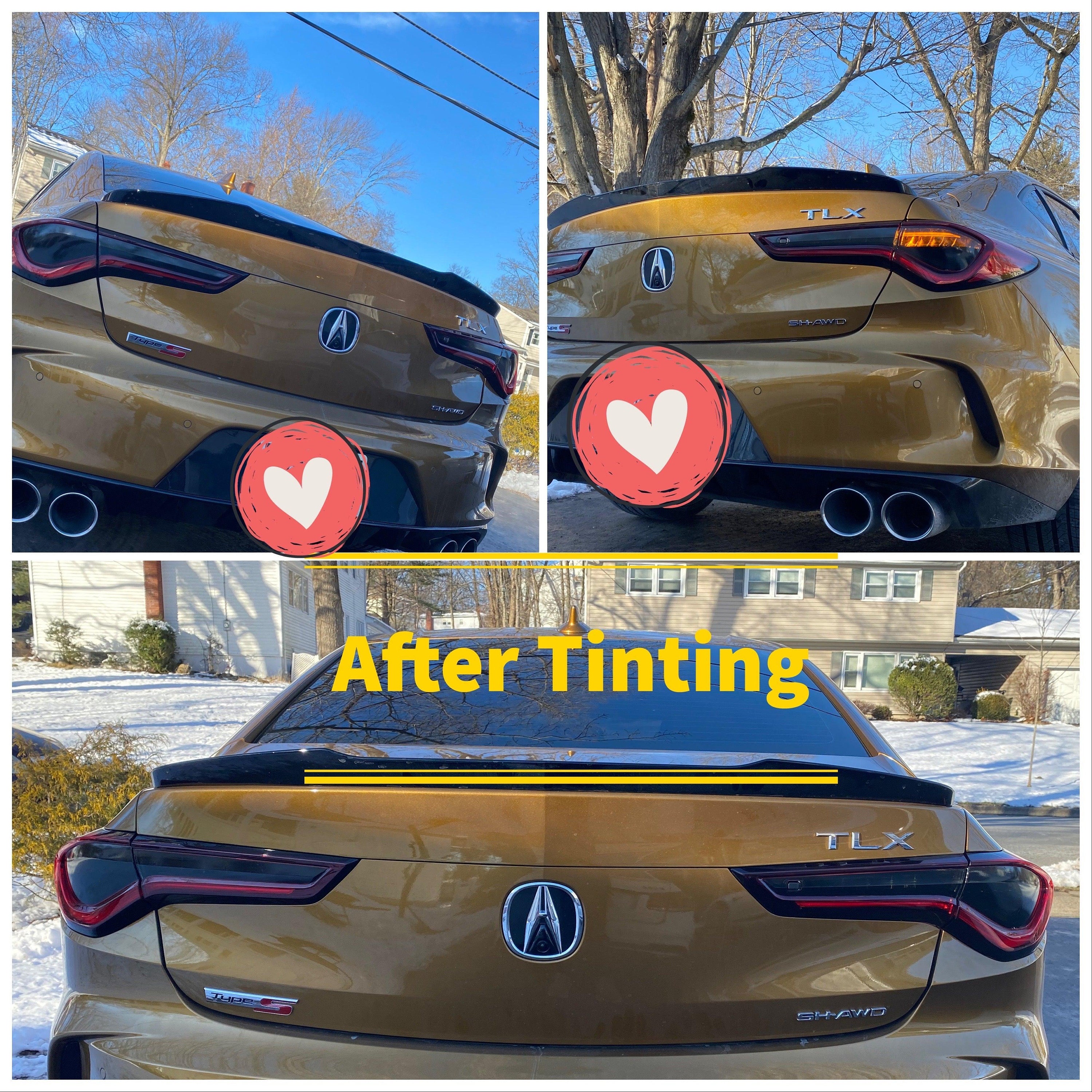 21+ Acura TLX Smoked Tail Light Side Marker Pre-cut Vinyl Overlays ...