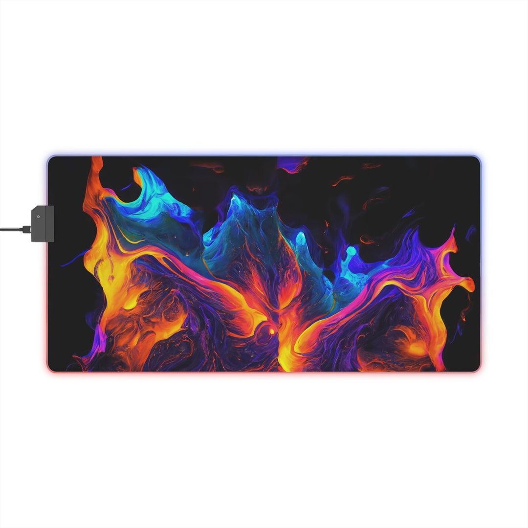 Magma_ethos_02 Abstract LED Gaming Mouse Pad - Etsy